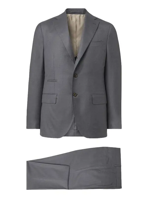 Eleventy Single-breasted Wool Suit - Grey