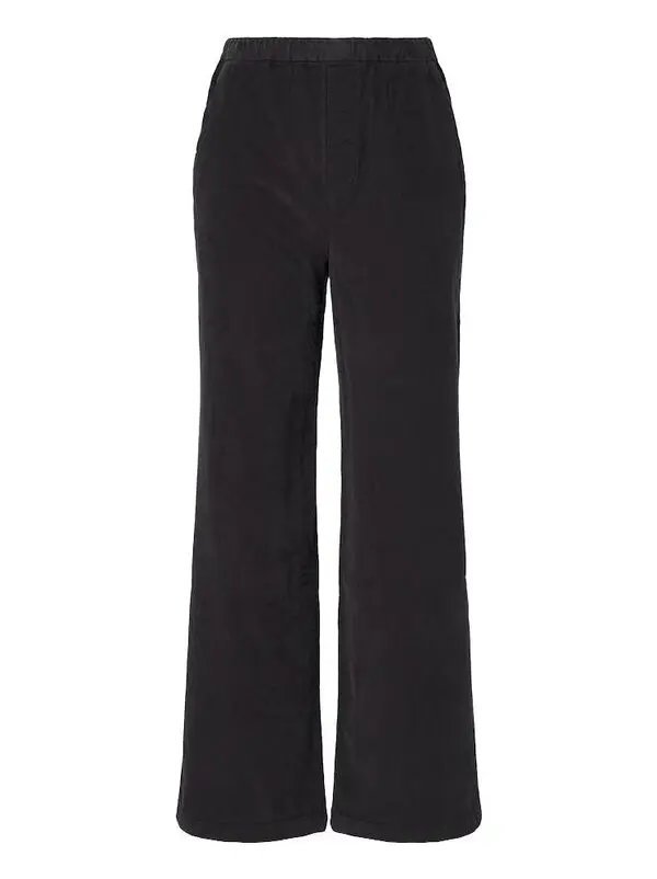 Velvet By Graham & Spencer Jayda Cotton Wide-leg Pants - Grey