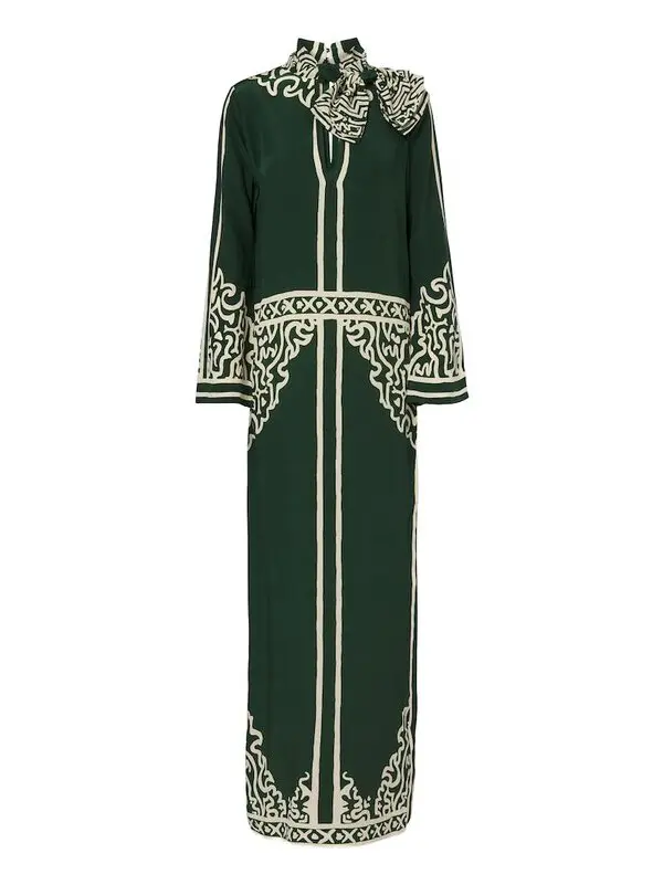 Johanna Ortiz Windborne Silk Crêpe De Chine Tunic - Green