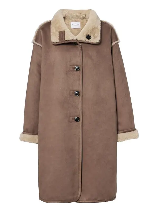 Velvet By Graham & Spencer Yves Teddy-trimmed Coat - Beige