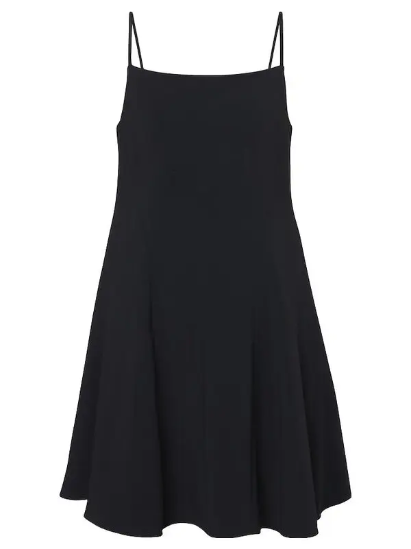 Givenchy Sliced Crepe Cady Mini Dress - Black