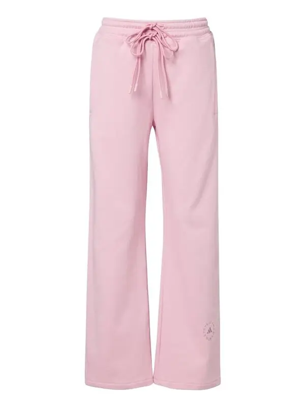 Adidas By Stella McCartney Logo Cotton Jersey Sweatpants - Pink