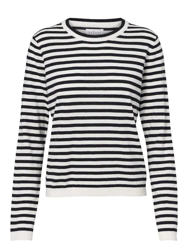 Velvet By Graham & Spencer Roxy Striped Cotton And Cashmere T-shirt - Multicoloured
