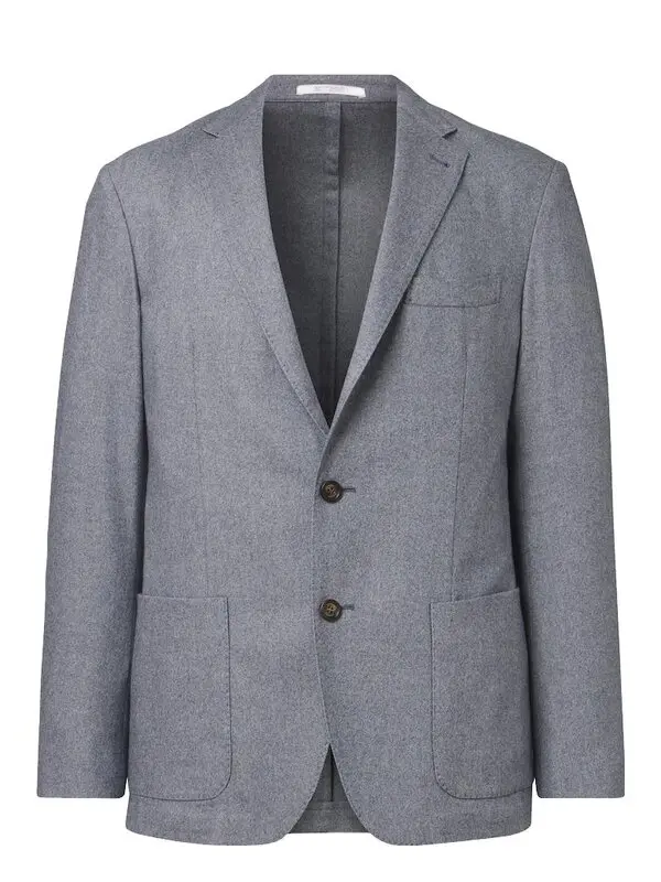 Eleventy Wool, Cotton, And Cashmere Blazer - Blue
