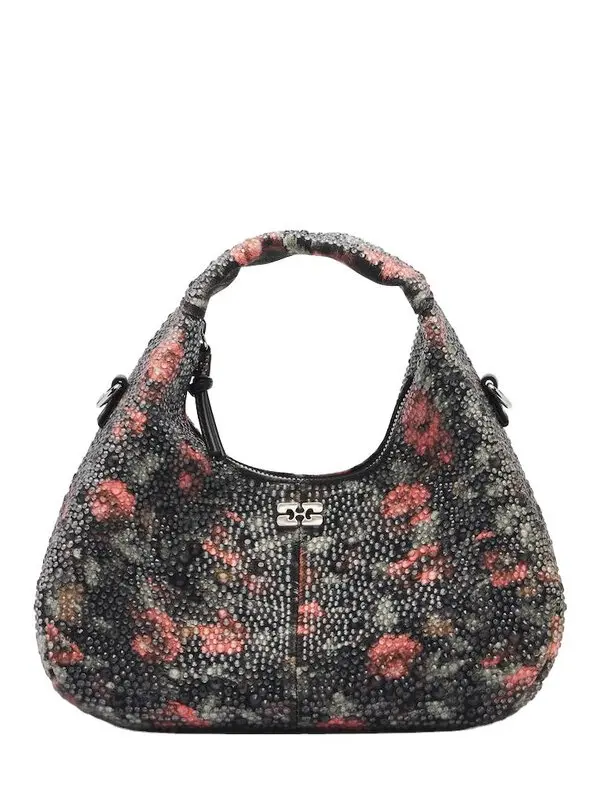 GANNI Embellished Floral Top-handle Bag - Multicoloured
