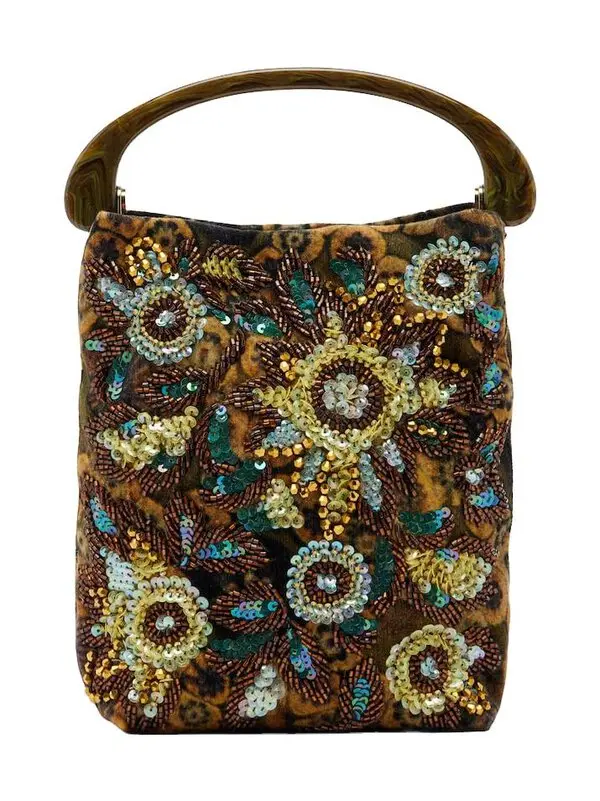 Dries Van Noten Embellished Floral Jacquard Top-handle Bag - Multicoloured