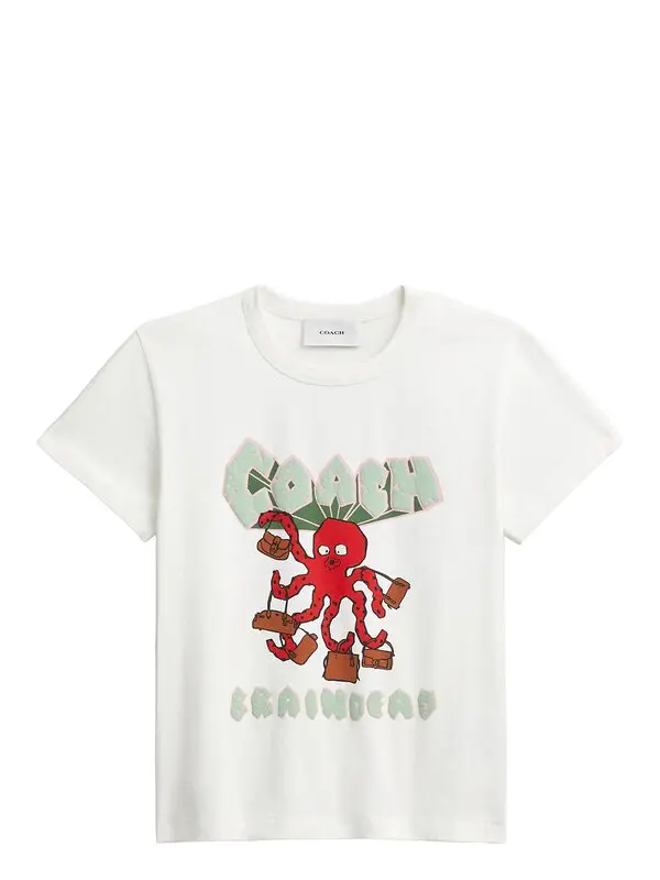 COACH OUTLET Brain Dead Octopus Graphic T-shirt - White