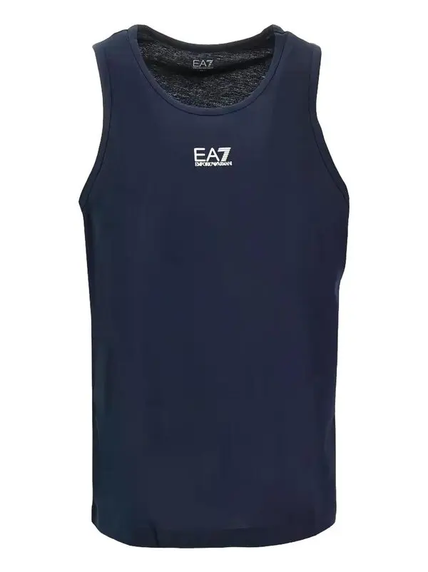 EA7 Logo-print Tank Top - Blue