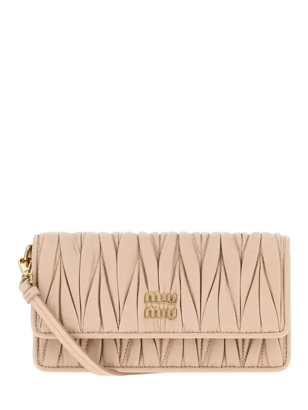 Miu Miu Mini Nappa Leather Crossbody Handbag - Pink