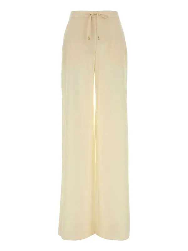 MM STUDIO Crisma Wool Wide-leg Pants - White