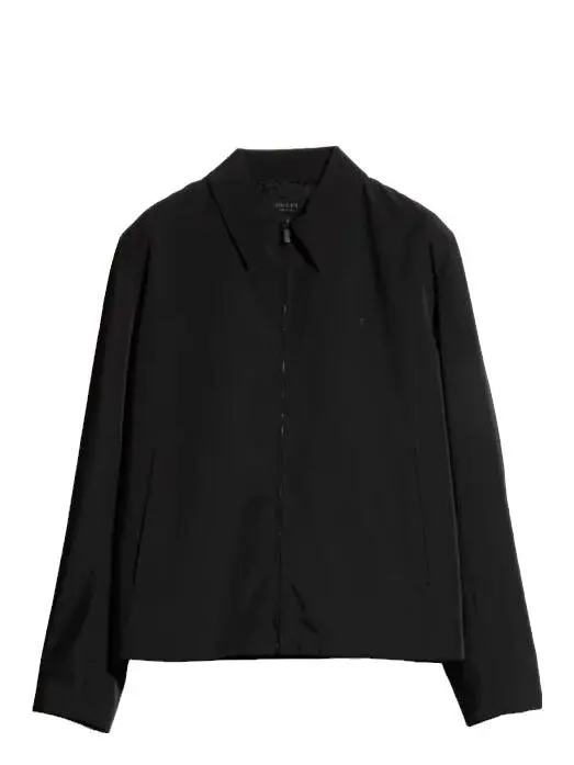 Gucci Zip Front Blouson Jacket - Black