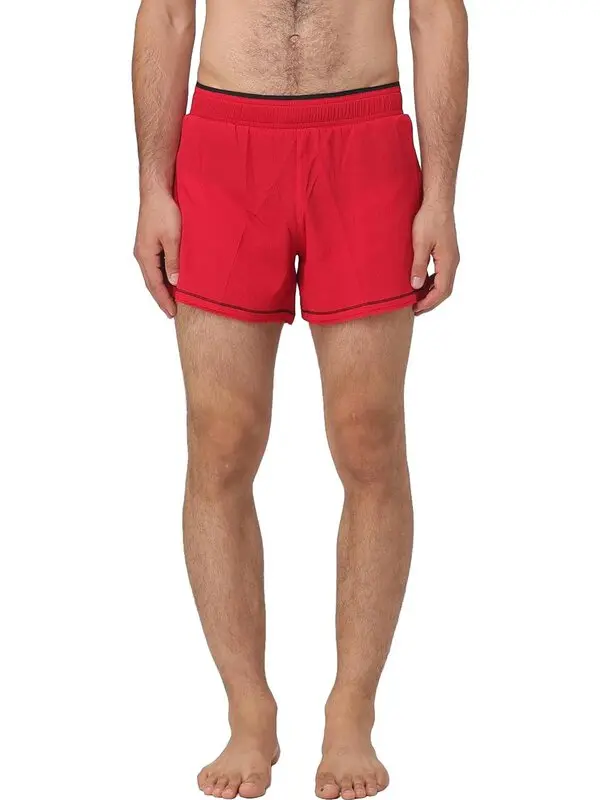 Y3 Ripstop Nylon Training Shorts With Skull Print - Red