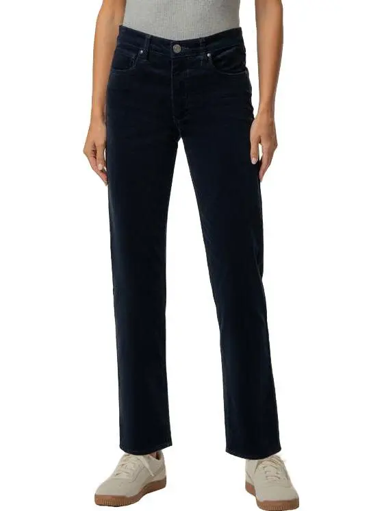 Kut From The Kloth Quinn Slim Straight Leg Corduroy Pants - Navy