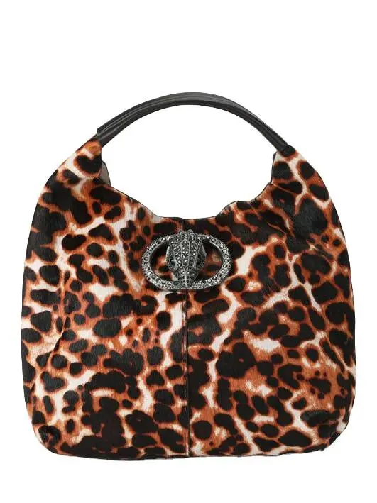 Kurt Geiger Small Chelsea Genuine Calf Hair Slouch Hobo Bag - Camel/oth