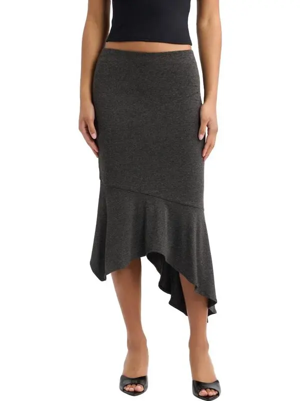 FENERS Name Amulet Asymmetric Midi Skirt - Storm