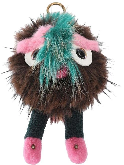Kurt Geiger Faux Fur Mascot Charm - Brown/oth