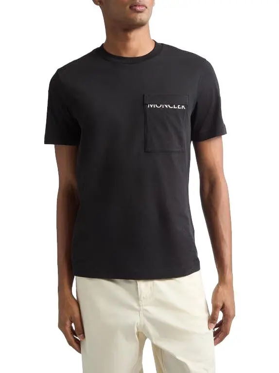 Moncler Logo Pocket T-shirt - Black