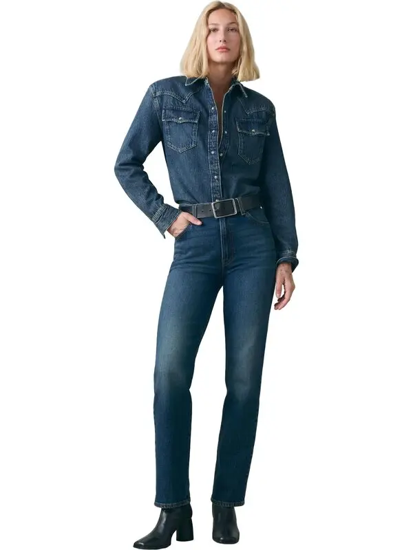 LEVI'S 80s Western Denim Shirt - Left Click