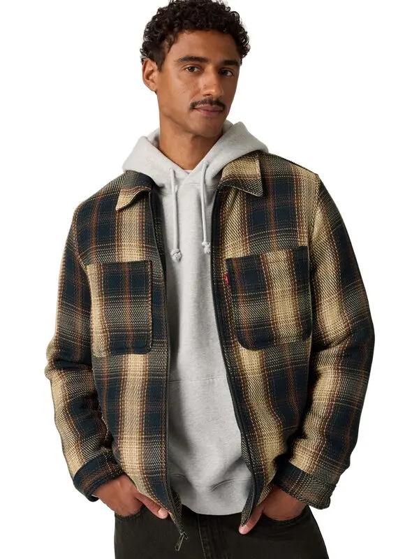 LEVI'S Patch Pocket Plaid Utility Jacket - Driftwood Plaid