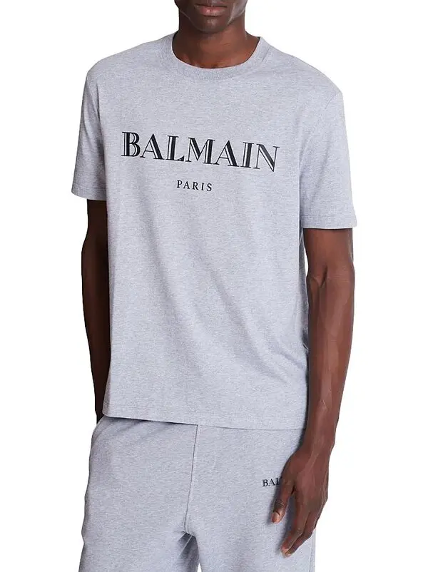Balmain T-shirt With Print - Grey
