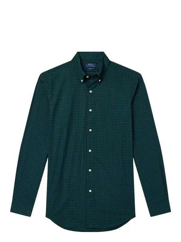 Polo Ralph Lauren Button-down Collar Checked Cotton Shirt - Green