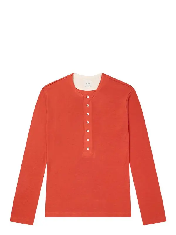 Paul Smith Wool Henley T-shirt - Red