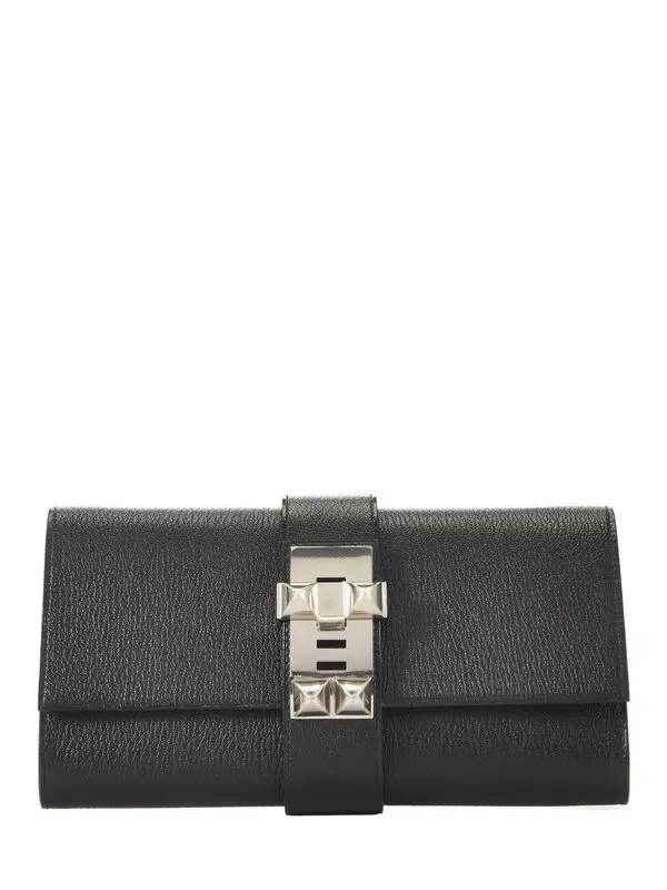 Hermès Chevre Mysore Medor 23 Clutch - Black