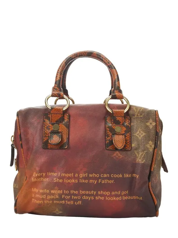 LOUIS VUITTON X Richard Prince Monogram Handbag - Orange