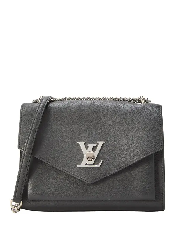 LOUIS VUITTON My Lockme Chain Bag In Grained Calfskin - Black
