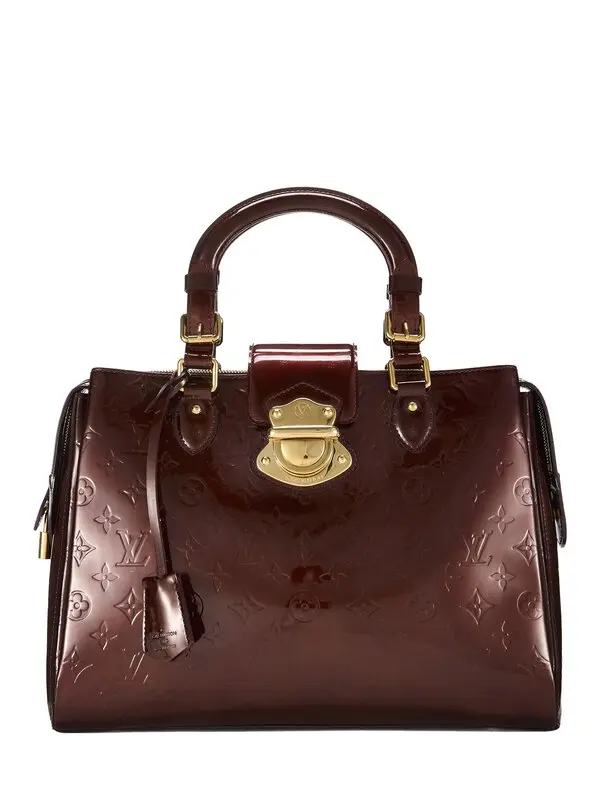 LOUIS VUITTON Monogram Vernis Melrose Avenue Top Handle Bag - Red