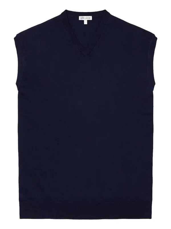 Peter Millar Autumn Merino Wool And Lyocell-blend Vest - Blue