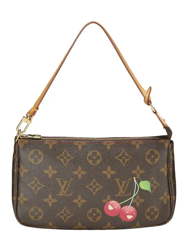LOUIS VUITTON Takashi Murakami X Monogram Cherry Pochette Accessories - Brown