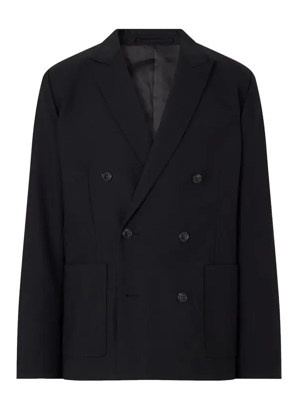 Nn07 Jordin 10037 Double-breasted Woven Blazer - Black