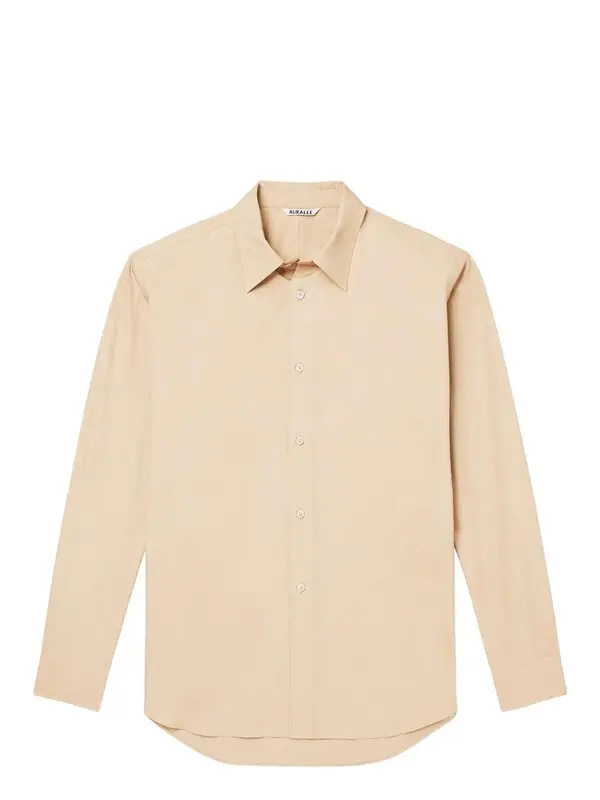 Auralee Finx Cotton-poplin Shirt - Neutrals