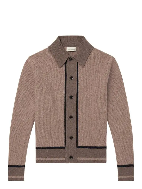 Oliver Peoples Merino Wool Cardigan - Brown