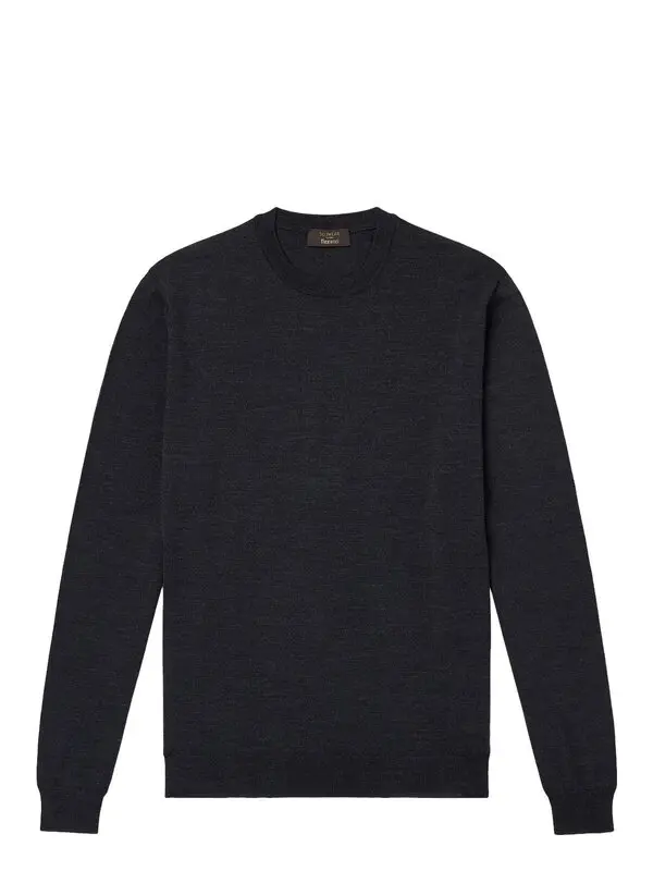 SLOWEAR Slim-fit Flexwool Sweater - Gray