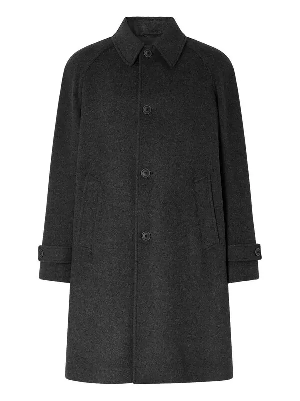 Herno Wool-blend Twill Coat - Gray
