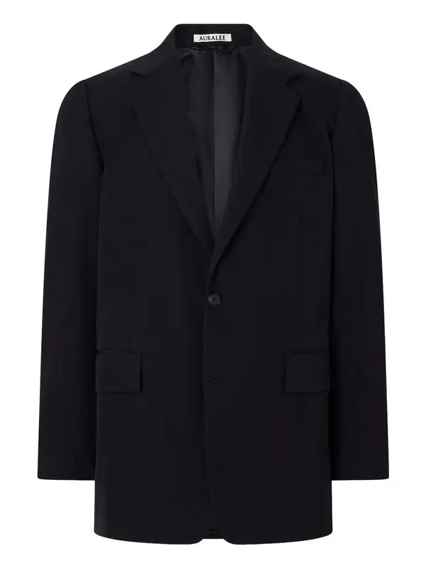 Auralee Wool-gabardine Blazer - Black
