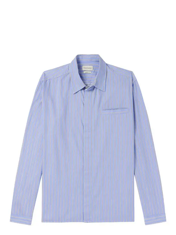 Oliver Peoples Mulvey Striped Cotton Shirt - Blue