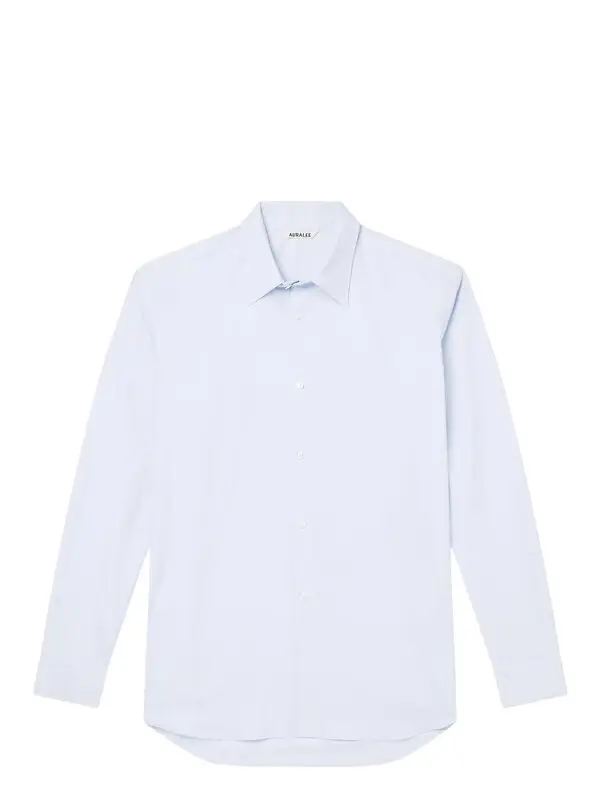 Auralee Finx Cotton-poplin Shirt - Blue