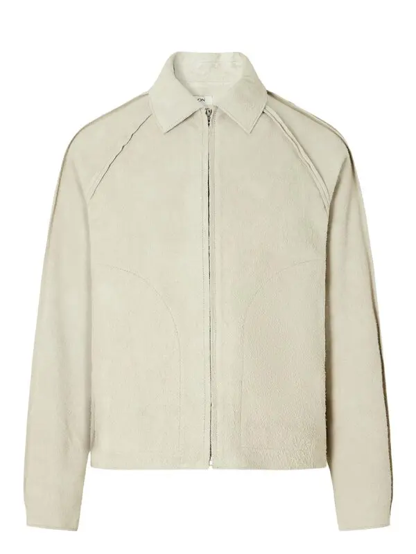 ADON Reverse Suede Blouson Jacket - Neutrals