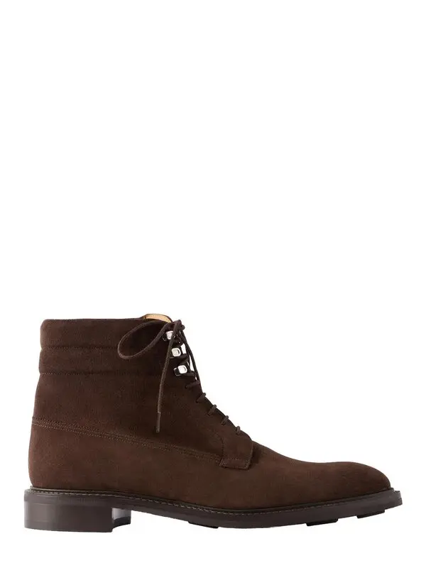 John Lobb Alder Suede Lace-up Boots - Brown