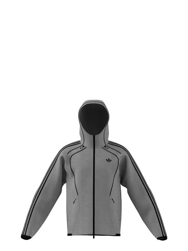 ADIDAS ORIGINALS Hooded Zipup Jacket - Grey