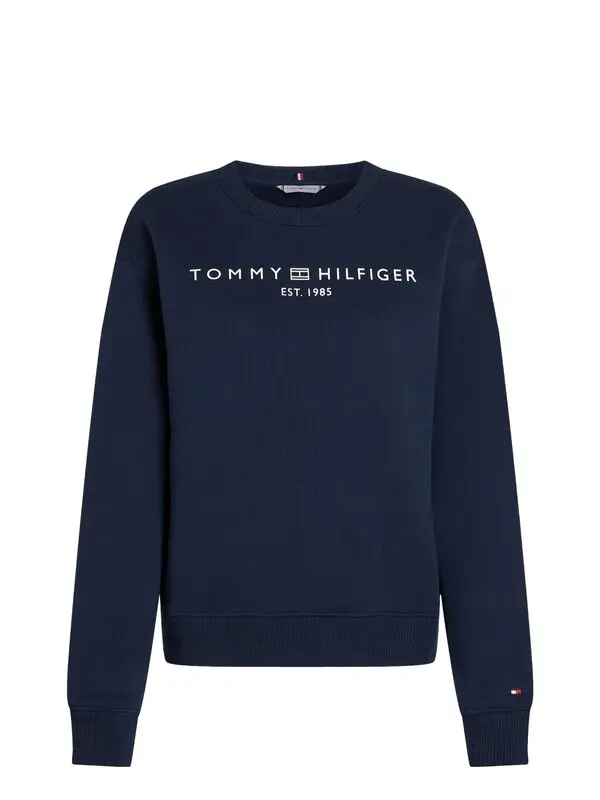 Tommy Hilfiger Cotton Crewneck Sweatshirt - Black