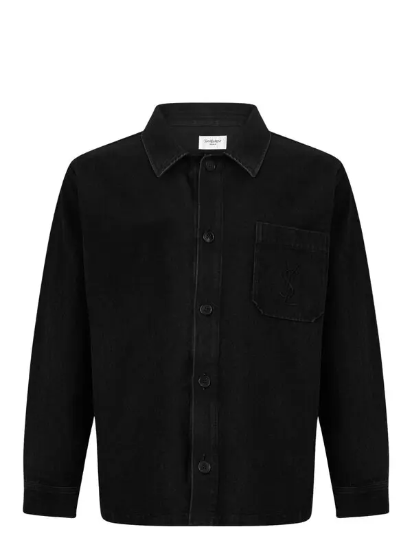 Saint Laurent Denim Shirtjacket - Black