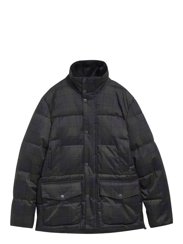 Barbour Plaid Standcollar Puffer Jacket - No