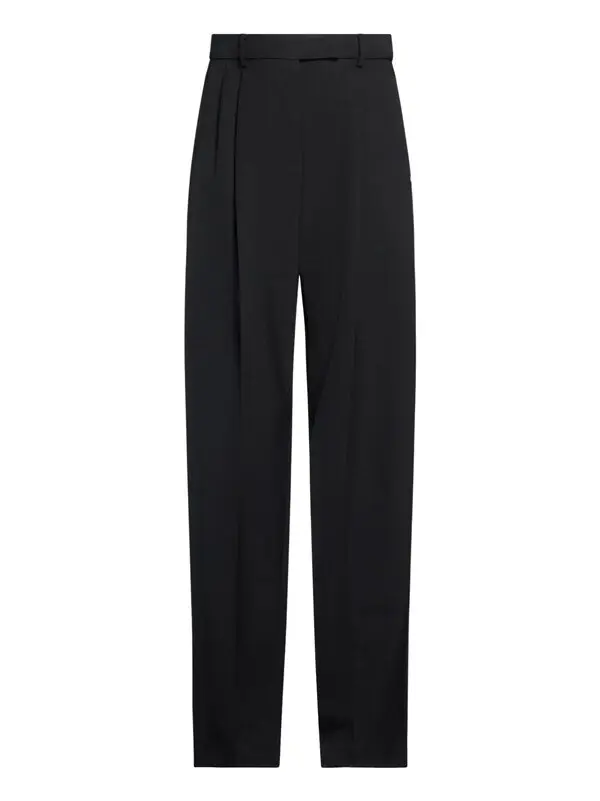 Sportmax Solid-colored Straight-leg Belted Pants - Black