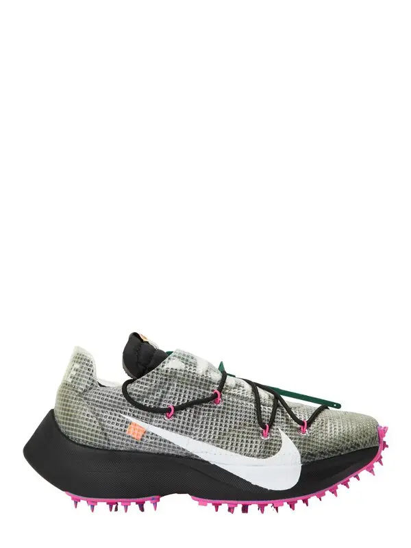 Off-White Mesh Fabric Racing Sneakers - Black