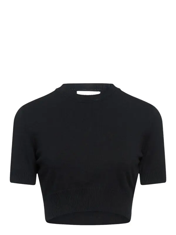 Sportmax Short Sleeve Knit Top - Black