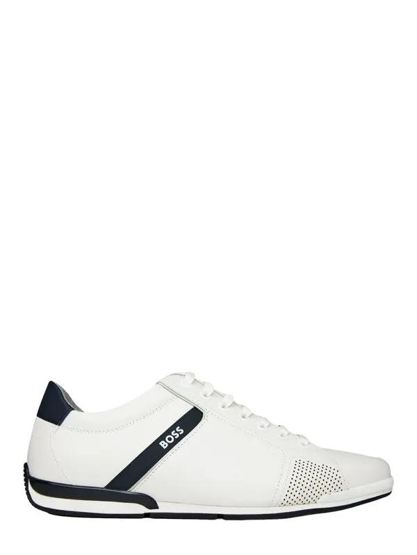 Hugo Boss Low Top Casual Sneakers With Contrast Stripe Detailing - No